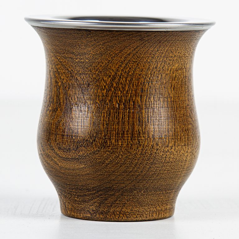 Mate de Madera Lustrada con Virola de Acero – La Tranquera